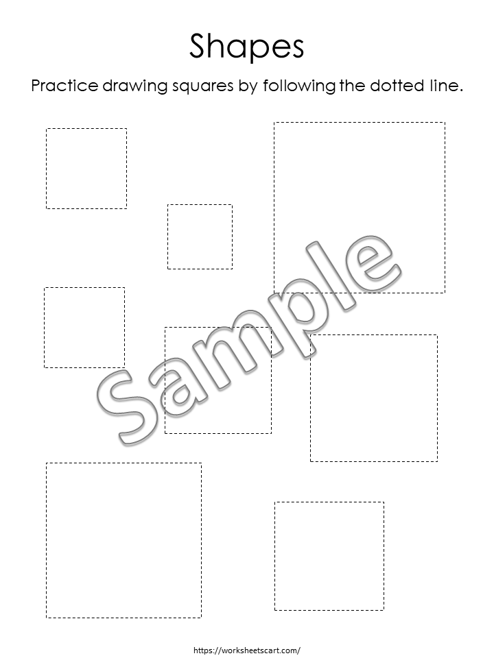 2D Shapes Worksheets Printable | Tracing, Matching and Coloring Activi ...