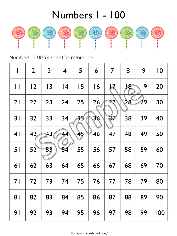 Missing Number Worksheets 1-100 | 100 Chart Math Activities | Kinderga ...