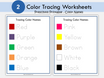 Color Word Tracing Worksheets Printable | Learn & Trace Color Names ...