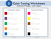 Color Word Tracing Worksheets Printable | Learn & Trace Color Names ...