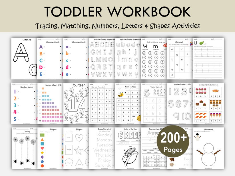 Preschool Learning Worksheets Bundle For Kindergarten Preschool Activ