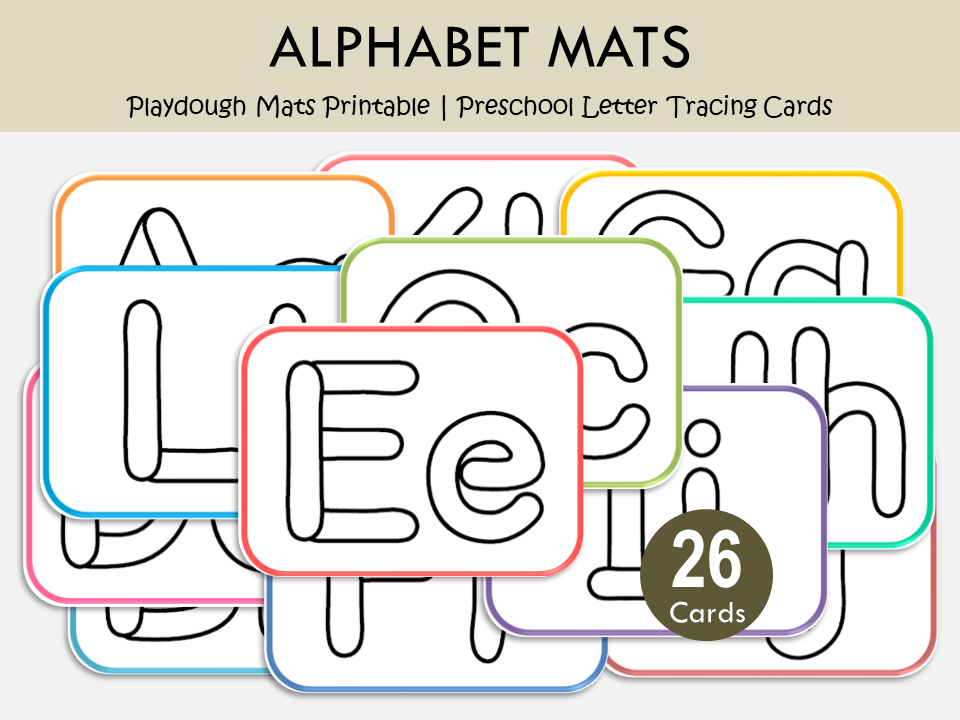 Alphabet Playdough Mats Printable | Uppercase and Lowercase Letter Tra ...