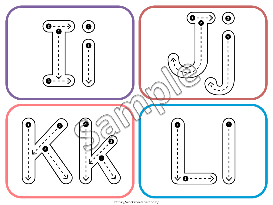 Alphabet Tracing Cards, Letter Tracing, Letter of the Alphabet Workshe ...
