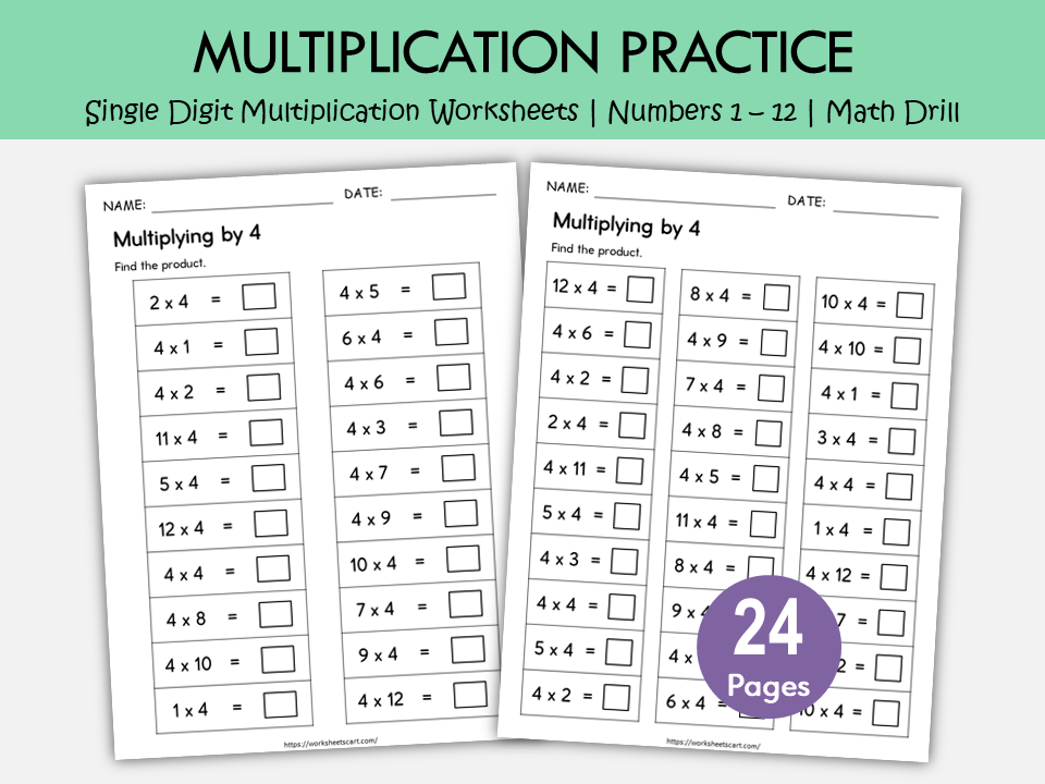Multiplication Worksheets Printable 1–12 | Focused Times Tables Practi ...