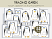 Penguin Tracing Cards | Alphabet, Numbers and Shapes | Preschool & Tod ...
