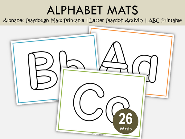 Alphabet Playdough Mats | Uppercase & Lowercase Letter Formation Print ...