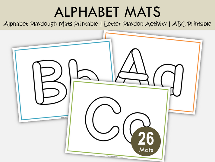 Alphabet Playdough Mats | Uppercase & Lowercase Letter Formation Print ...